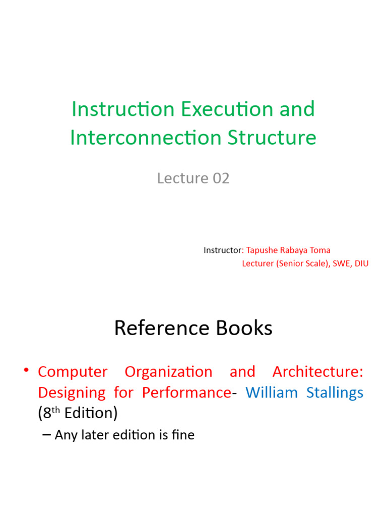 Com Arch Lec Slide 2 1 | PDF | Central Processing Unit | Input/Output