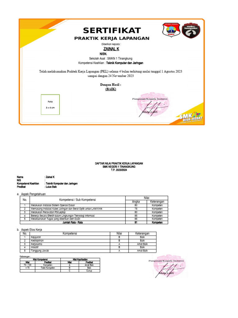 Sertifikat Luwuk | PDF