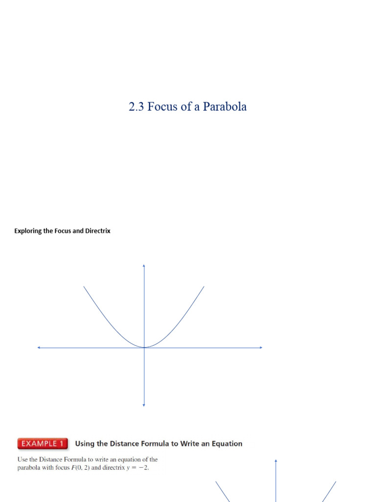 2.3. Focus of Parabola | PDF | Teaching Methods & Materials