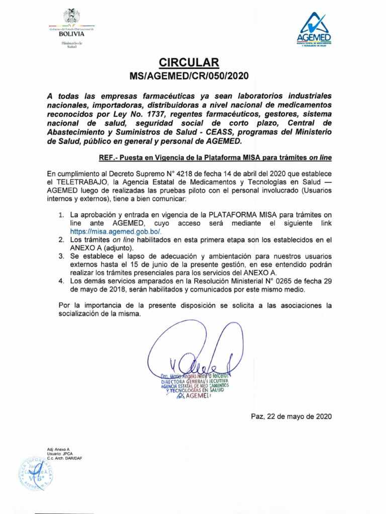 Circular-50-2020 | Descargar gratis PDF | Cuidado de la salud | Medicina