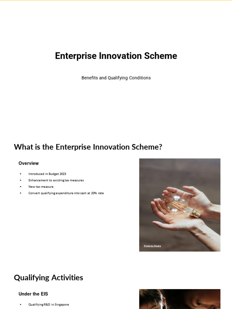 Enterprise Innovation Scheme | PDF | Expense | Taxes