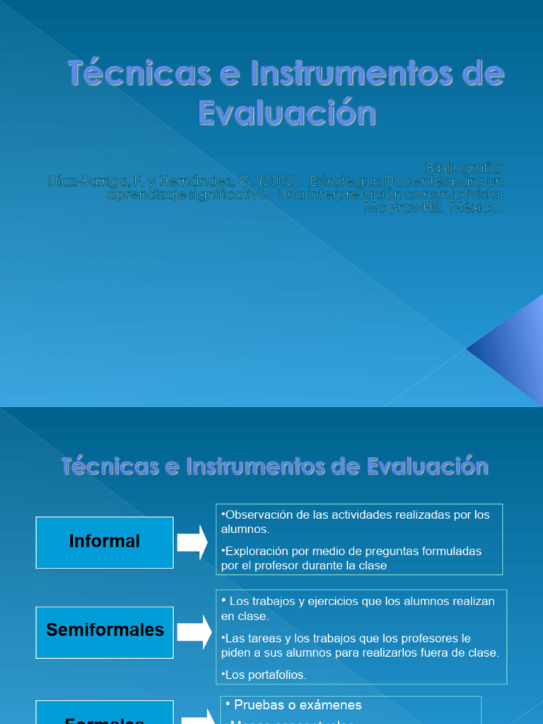 T_E9cnicas_e_Instrumentos_de_Evaluaci_F3n | PDF | Evaluación | Ciencia cognitiva