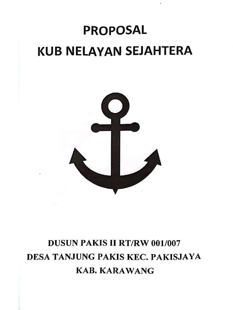 PROPOSAL KUB NELAYAN SEJAHTERA Terbaru (New..) | PDF