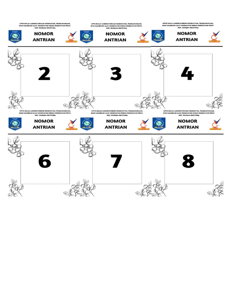 Nomor Antrian | PDF