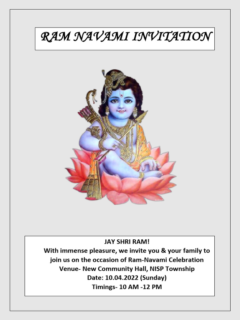 Ram Navmi Invitation | PDF