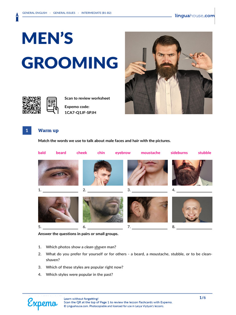 Mens Grooming British English Teacher | PDF | Shaving | Beard