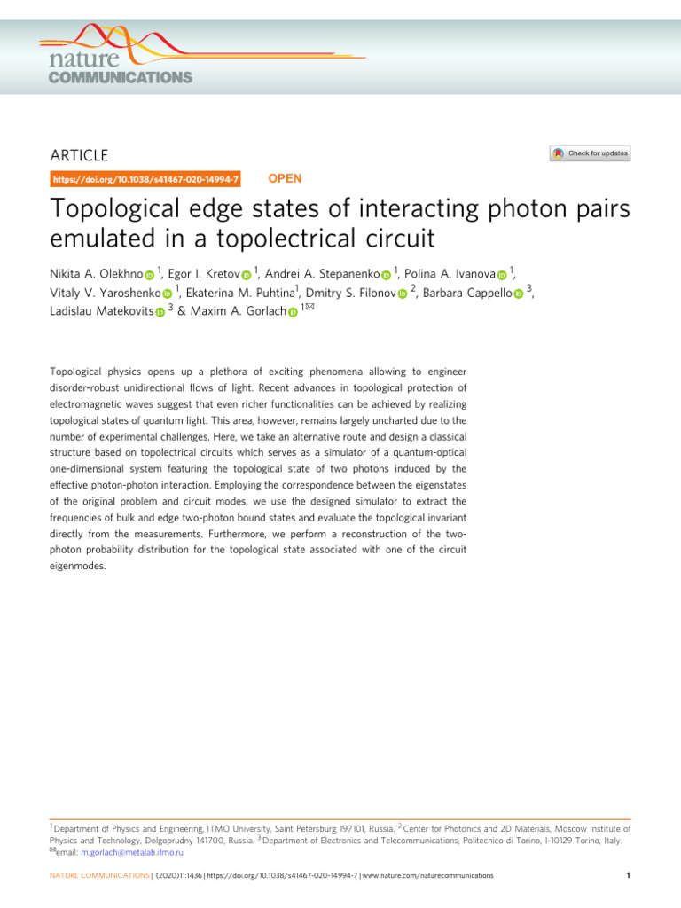 Topological Edge States of Interacting Photon Pairs Emulated in A ...