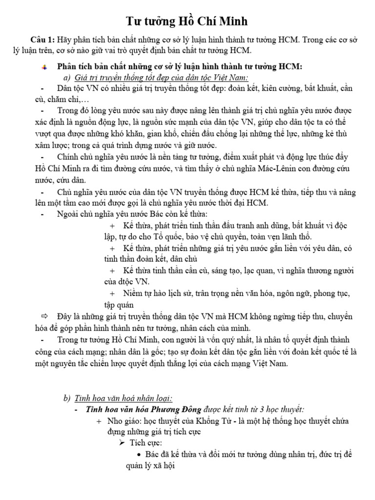 Ôn tập TTHCM | PDF