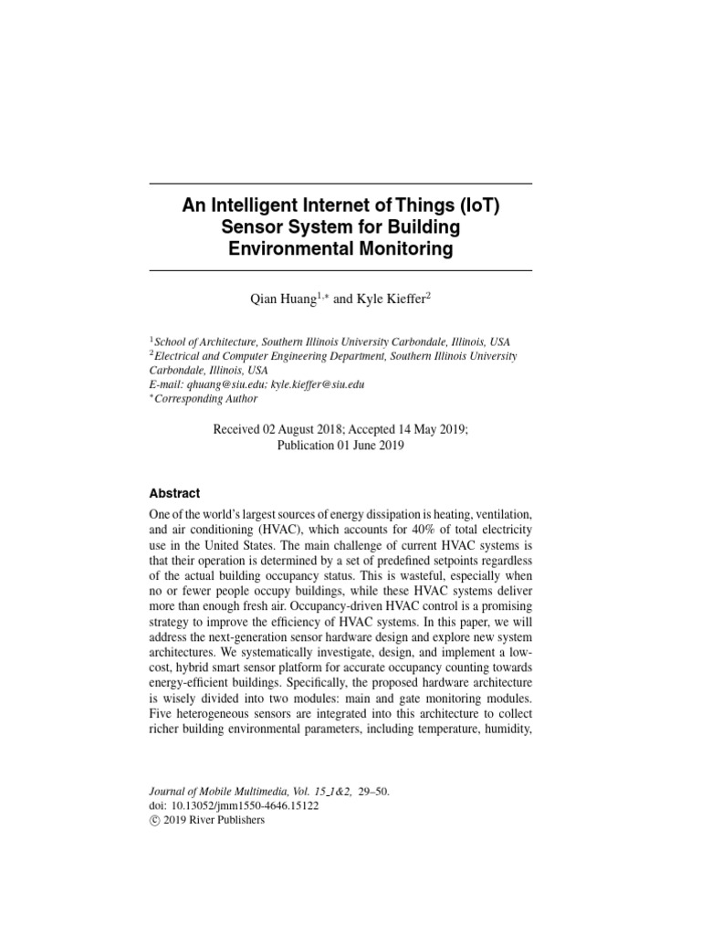 Huang Q, An Intelligent IOT Sensor | PDF | Internet Of Things | Sensor