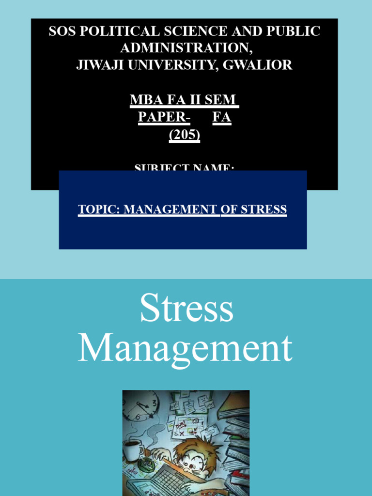 MBA FA II SEM 205 (Stress of Management) | PDF | Stress Management ...