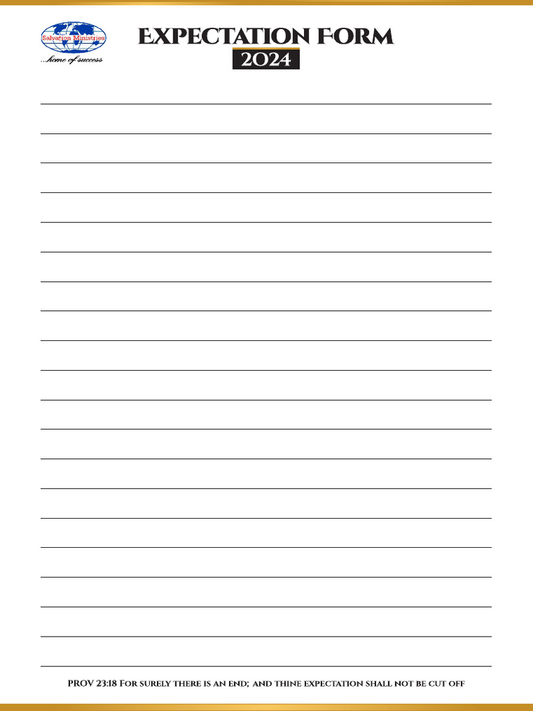 Expectation Form 2024 | PDF
