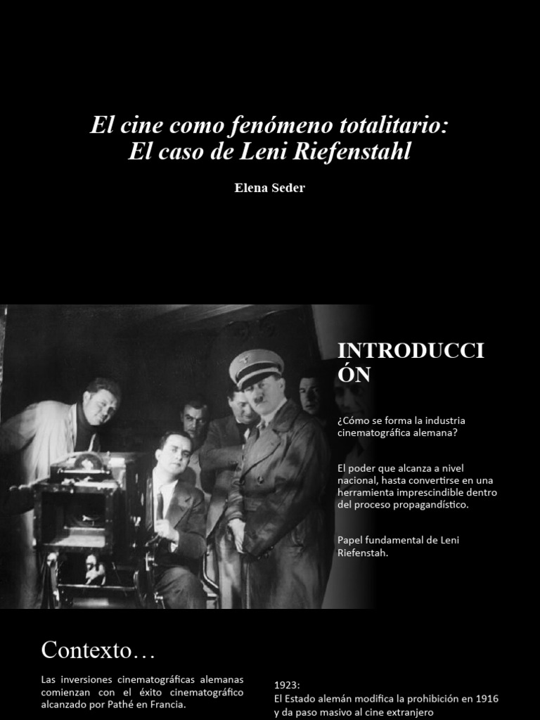 El Cine Como Fénomeno Totalitario Leni Riefenstahl | PDF | nazismo ... El Cine Como Fénomeno Totalitario Leni Riefenstahl | PDF | nazismo ...