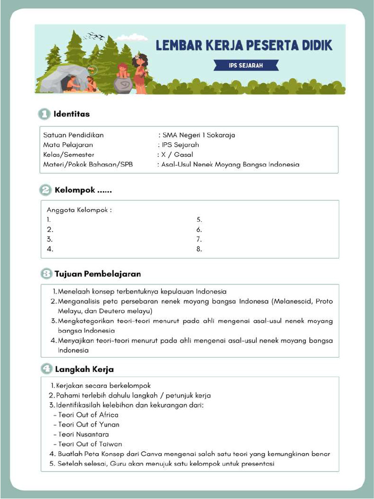 Contoh LKPD Sejarah Kelas X Fase E | PDF Contoh LKPD Sejarah Kelas X Fase E | PDF