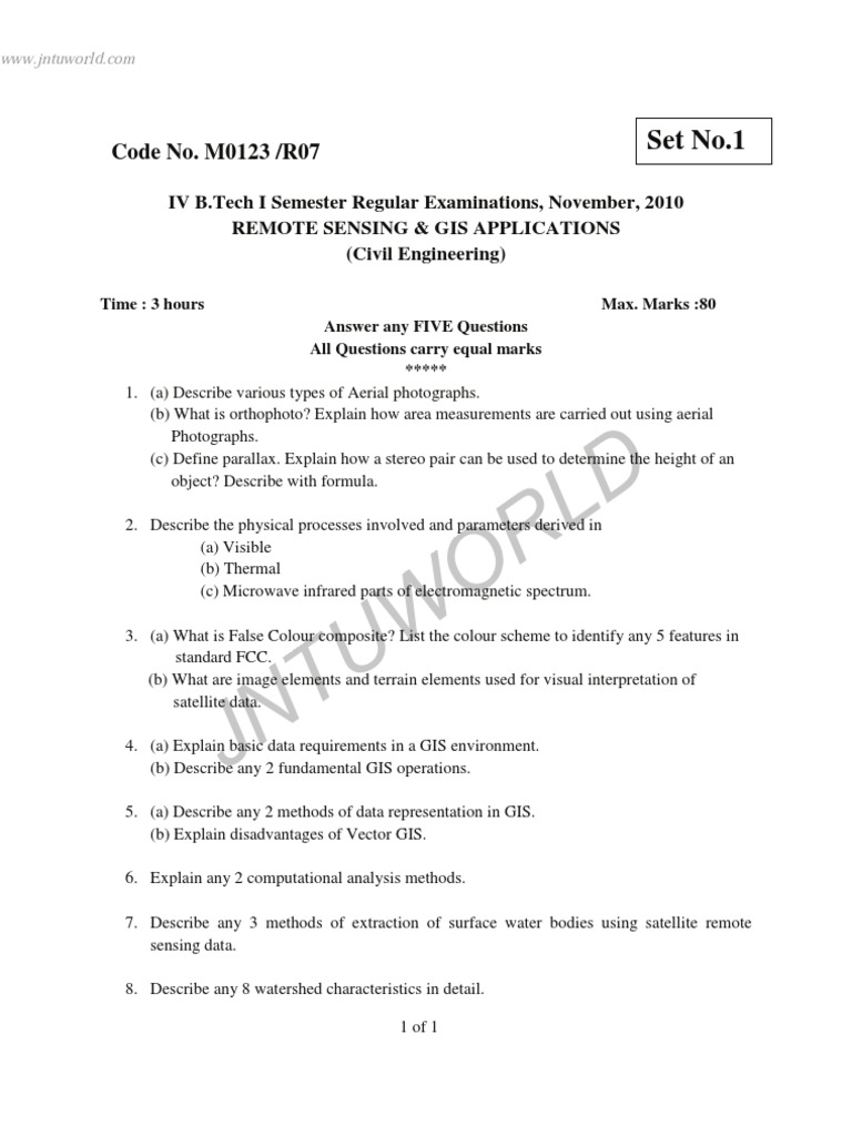Gis Previous r07 Papers | PDF | Remote Sensing | Geographic Information ...
