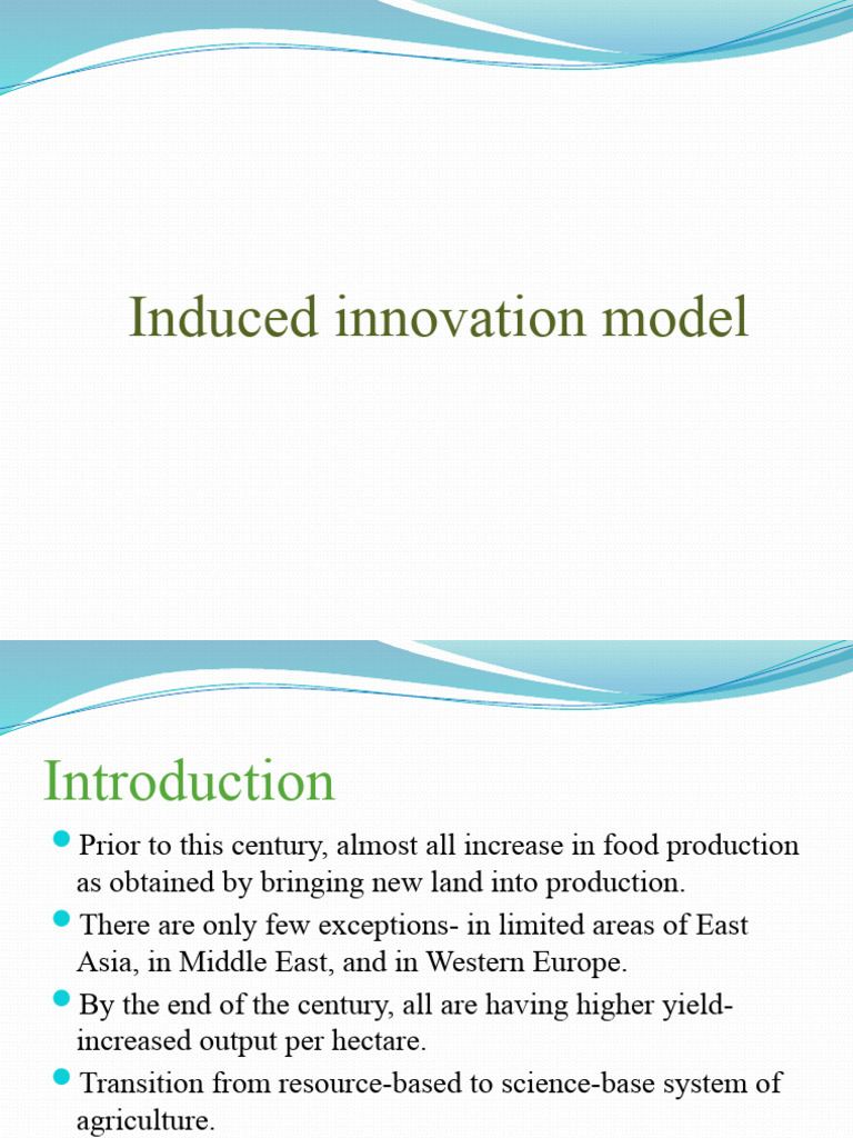 Induced Innovation Model | PDF | Innovation | Agriculture