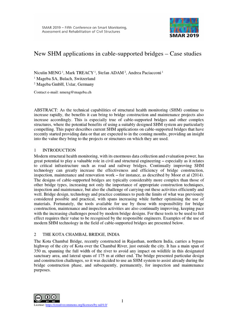 Unit-5 - SHM - Case Study Bridge | PDF | Bridge | Accelerometer