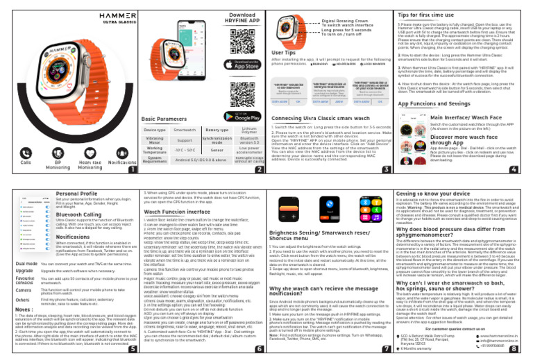Ultra Classic | PDF | Smartwatch | Bluetooth