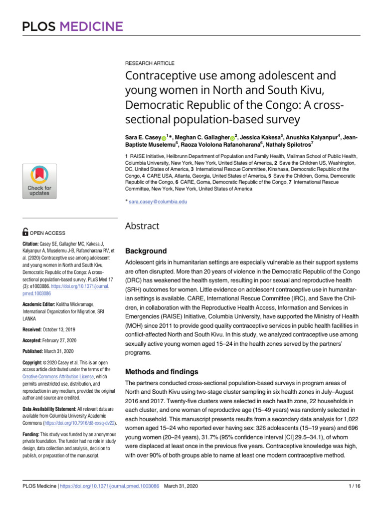 Medicine | PDF | Birth Control | Sampling (Statistics)