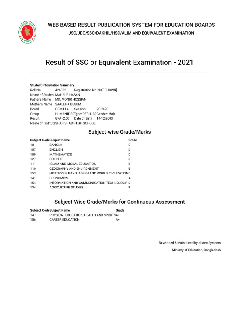 Web Based Result Publication System For Education Boards | PDF