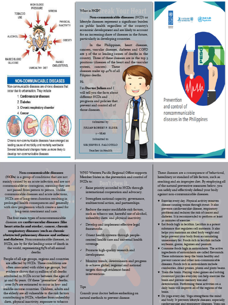 Health Brochure | PDF | Non Communicable Disease | Cardiovascular Diseases