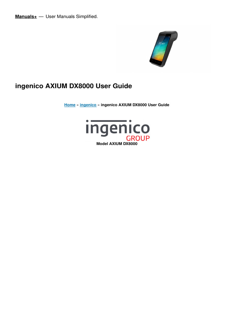 Axium Dx8000 Manual | PDF