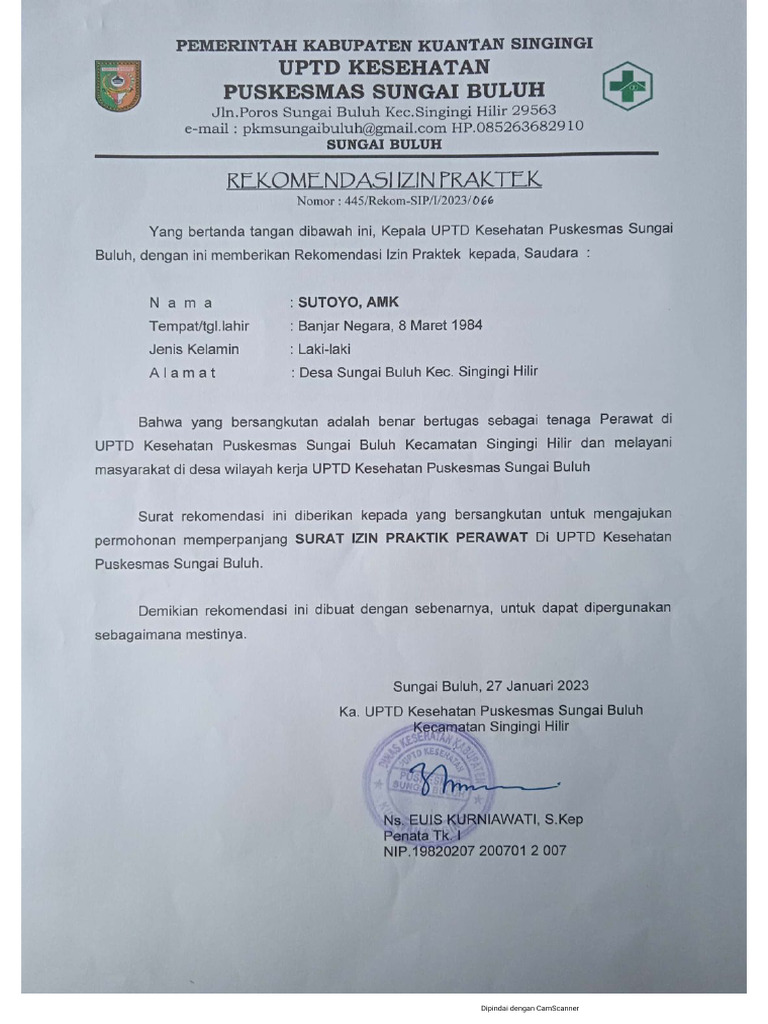 CONTOH Rekom Sipp PKM | PDF