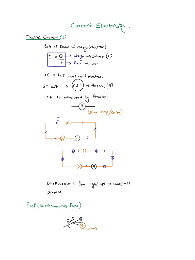 Current Electricity (O Level) | PDF | Electrical Resistance And ...