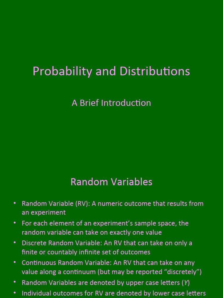 Probdists | PDF | Probability Distribution | Random Variable