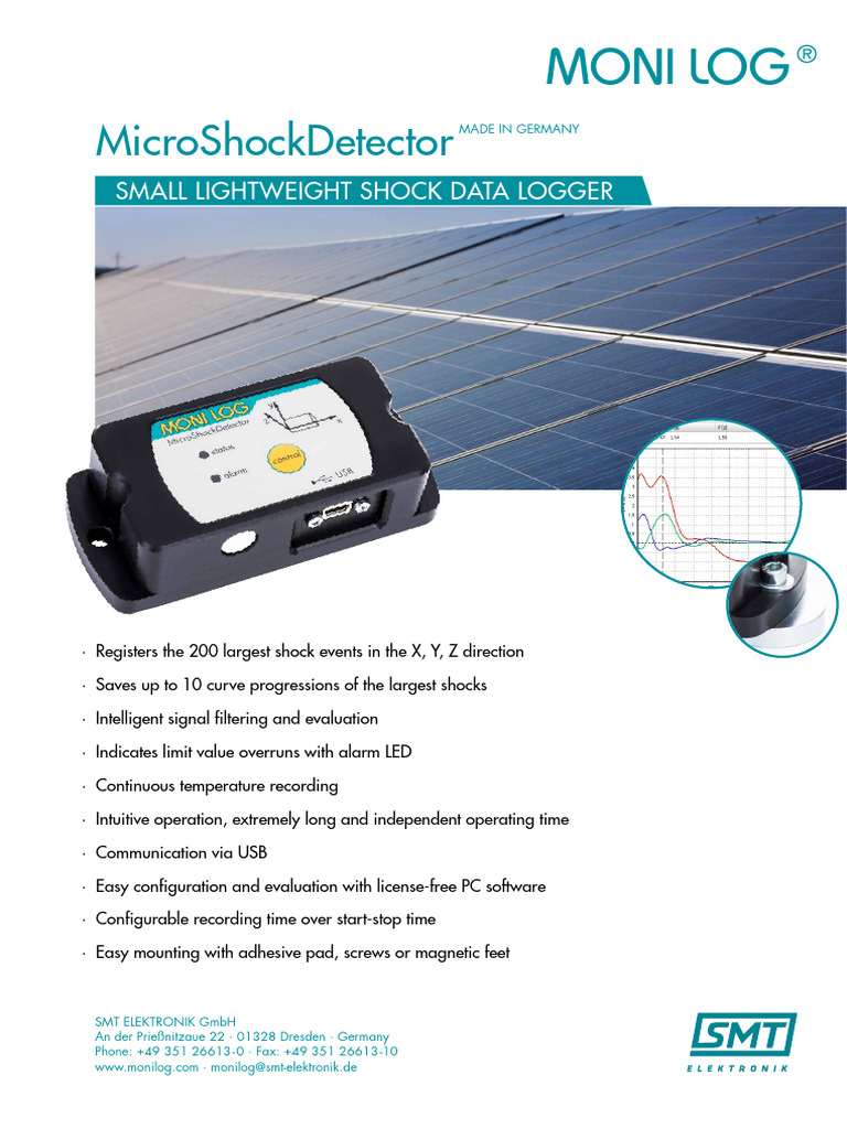 Monilog Micro Shock Detector MSD Shock Vibration Recorder | PDF | Usb ...