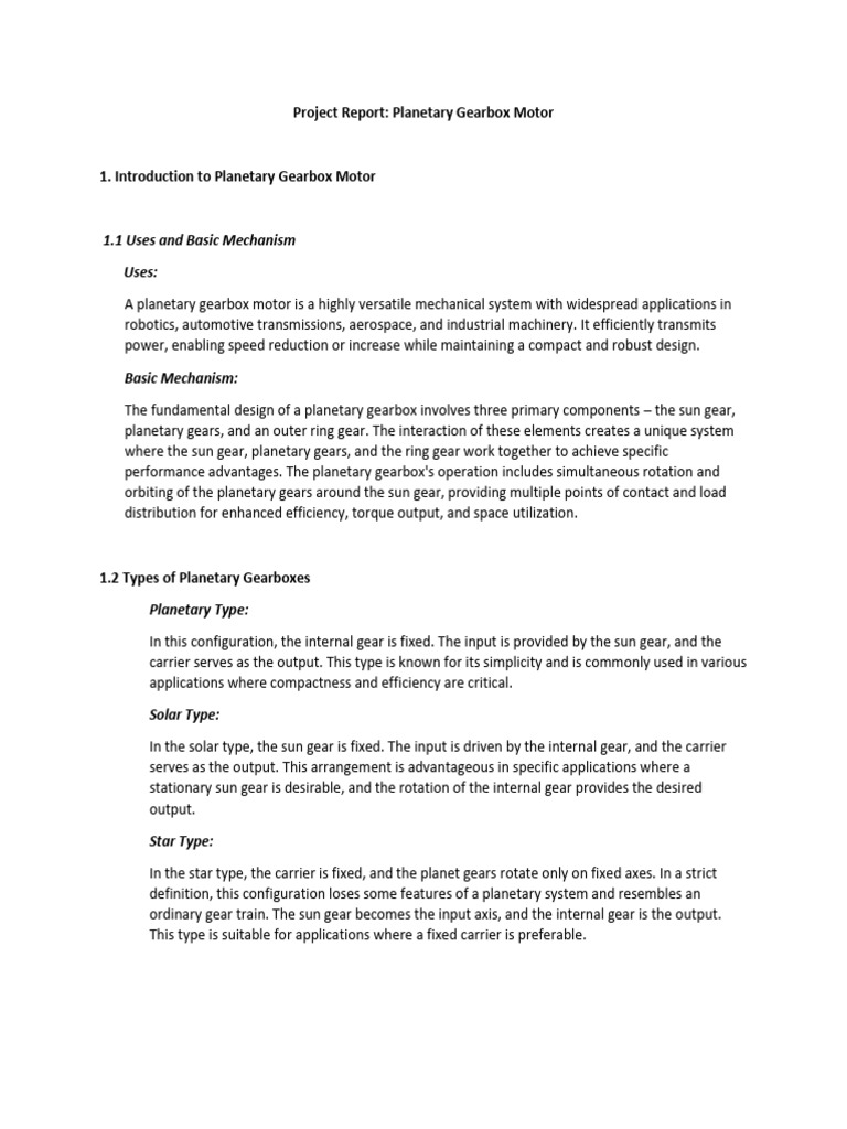 Project Report CAD | Download Free PDF | Gear | Kinematics