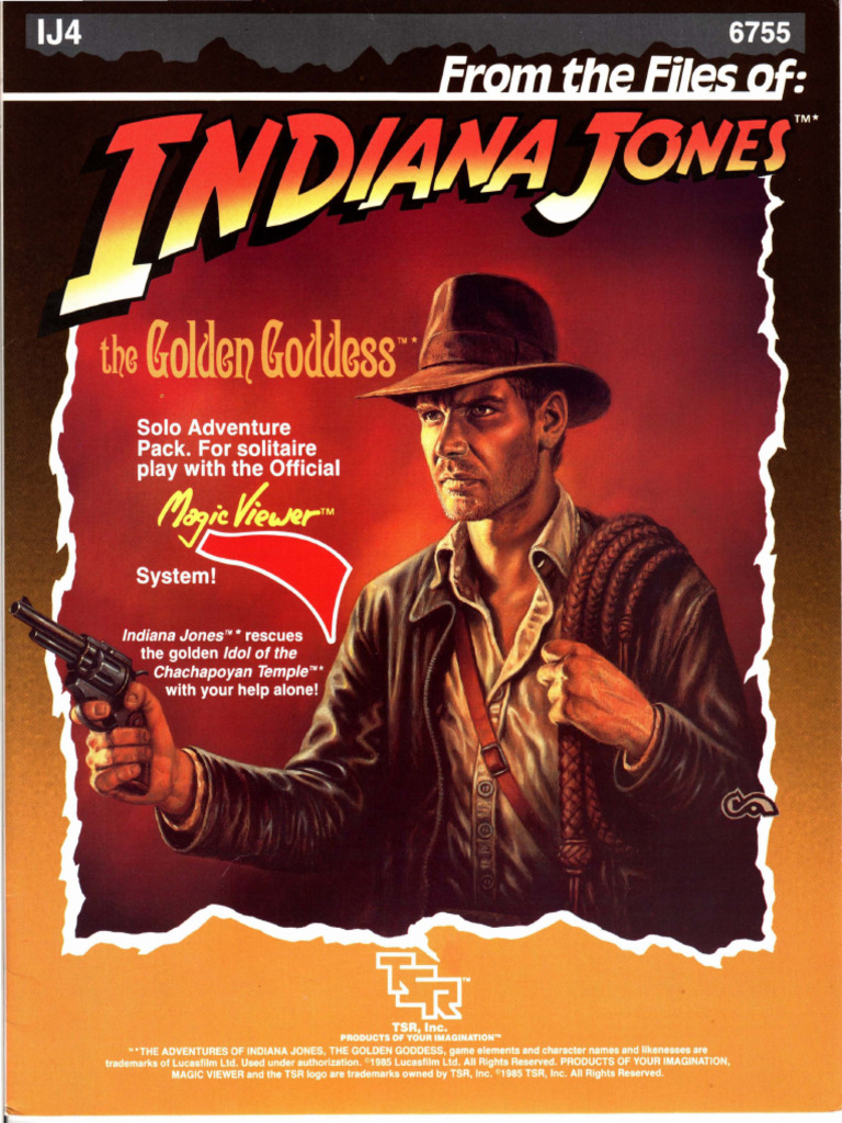 Indiana Jones RPG - IJ4 - The Golden Goddess (Solo) | PDF | Tsr, Inc ...