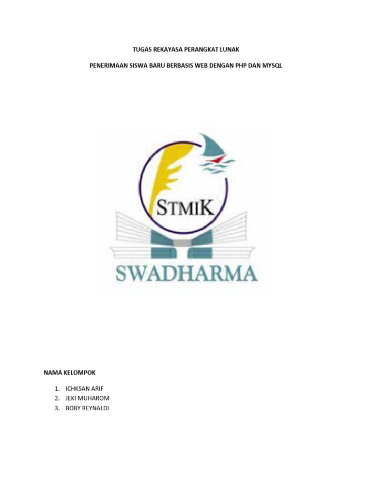 SRS Penerimaan Siswa Baru Berbasis Web | PDF