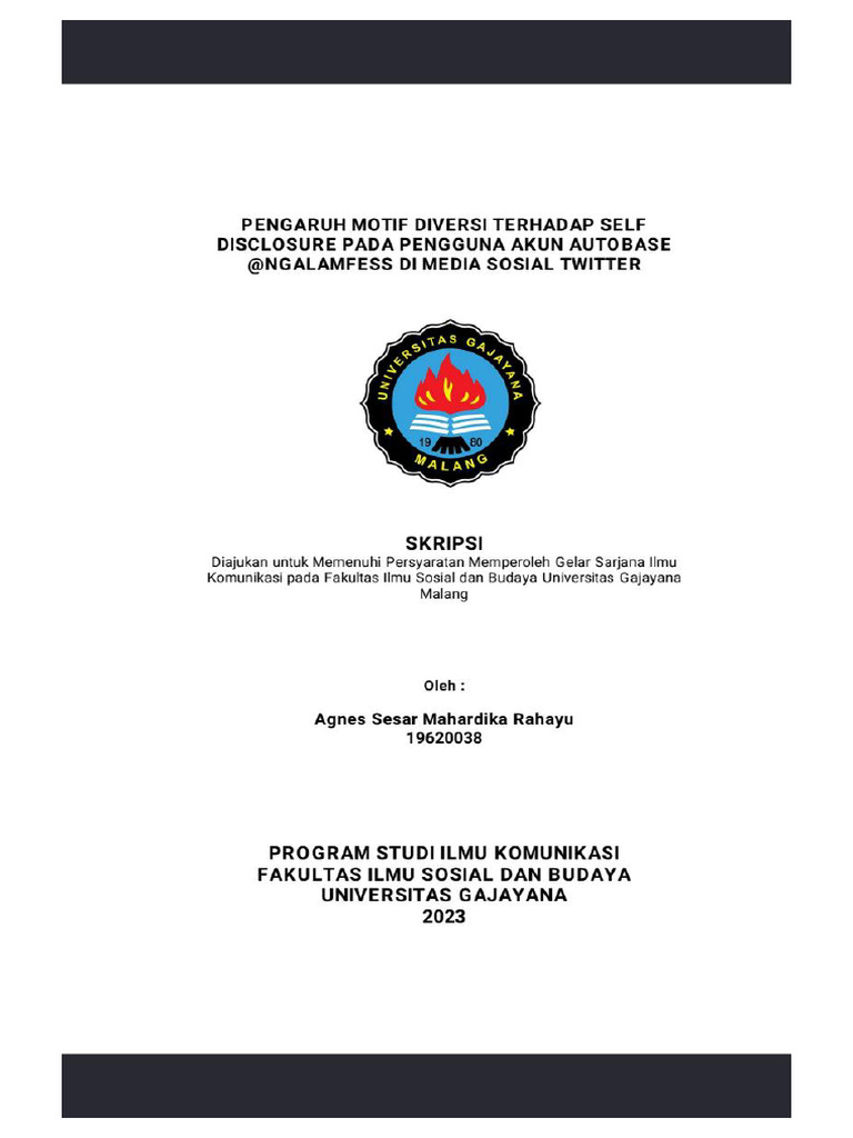Isian Halaman Awal Skripsi | PDF