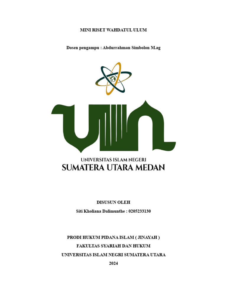 Mini Riset Wahdatul Ulum | PDF