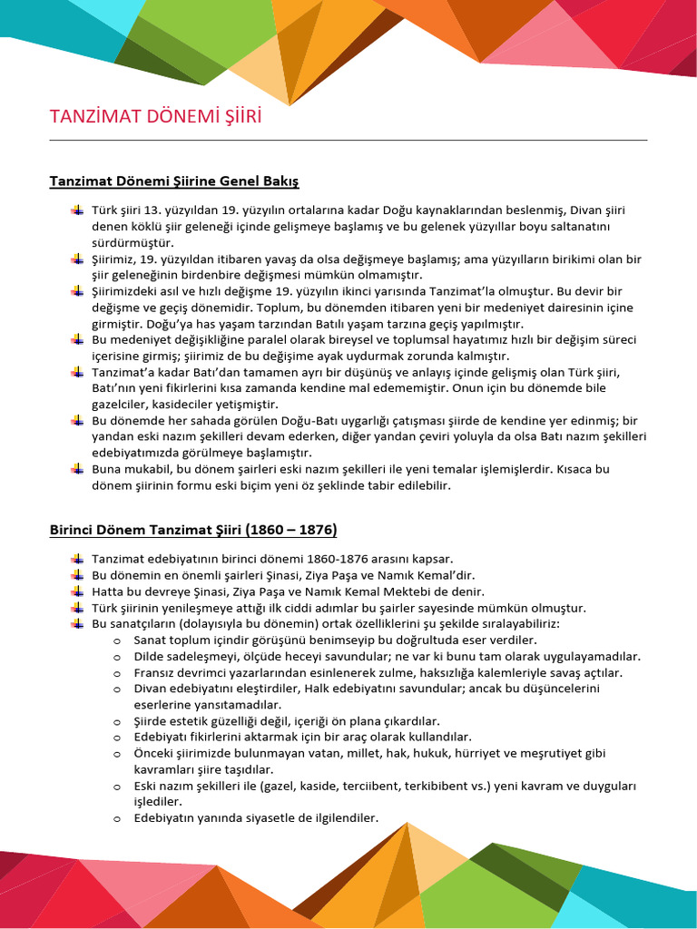 Tanzimat Donemi Yiir | PDF