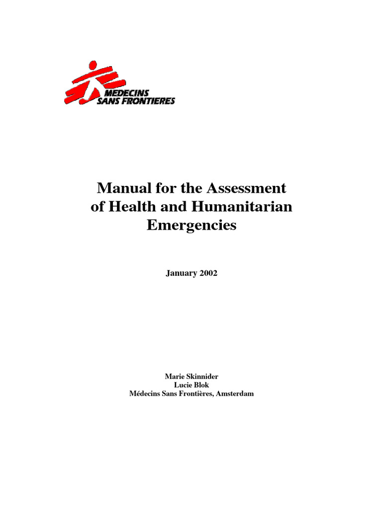 MSF Manual Assessment of Health and Hum. Emergencies (2002) | PDF | Methodology | Médecins Sans ...