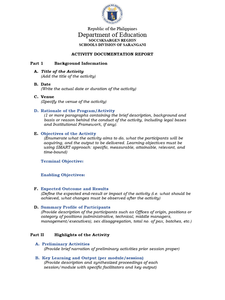 Activity Documentation Report | PDF