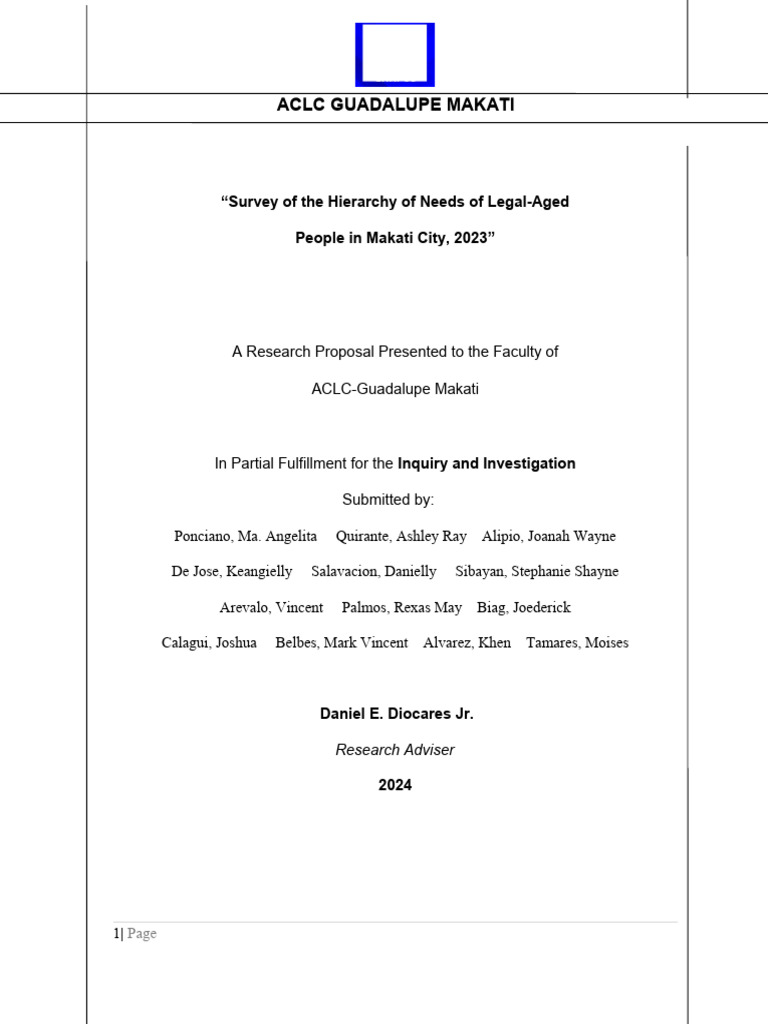 HUMSS4A Group 4 Capstone Project | PDF