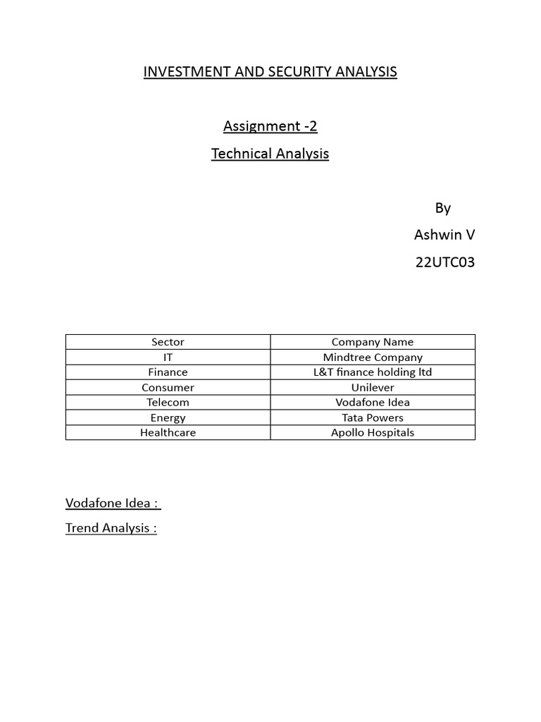 22UTC03 ISA Assignment 2 | PDF | Moving Average | Analysis