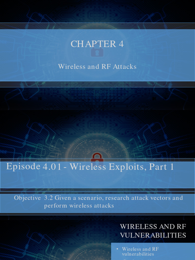 Chapter 04 - Wireless and RF Attacks - Handout | PDF | Wireless | Bluetooth