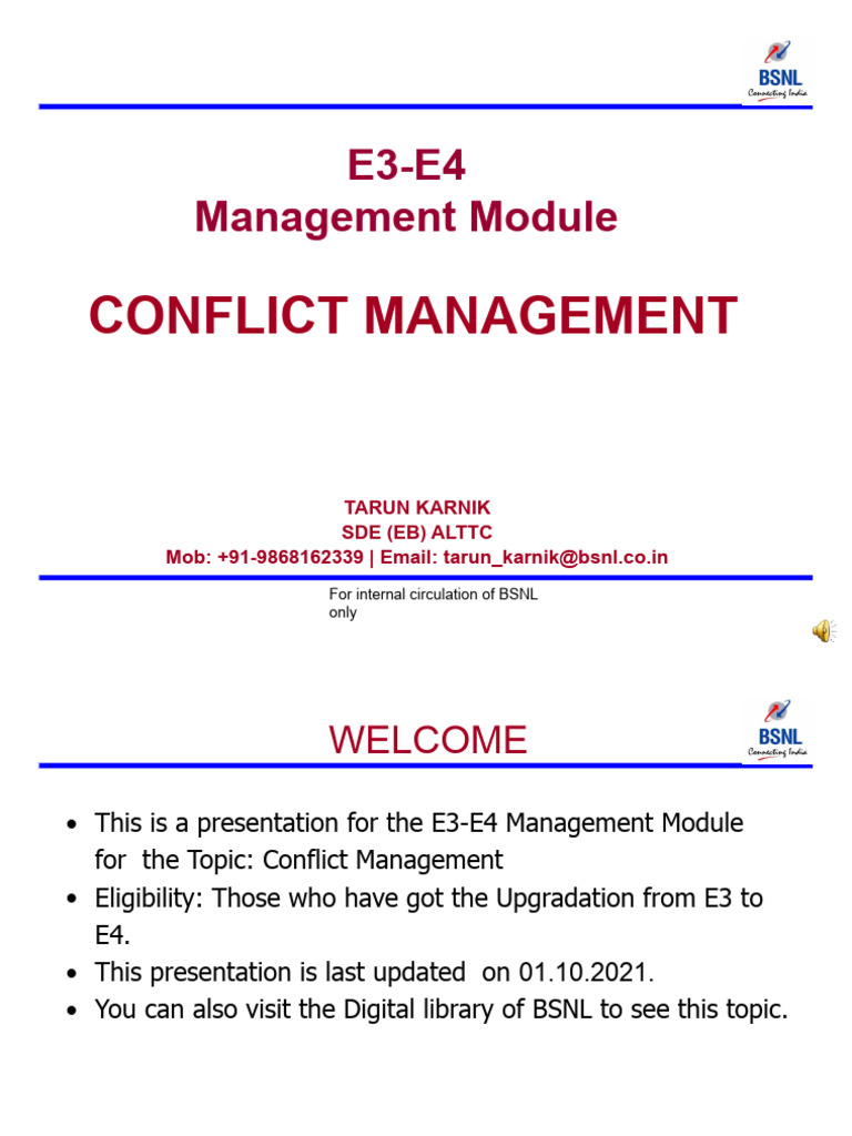 E3-E4 - PPT - Chapter 4. Conflict Management | PDF