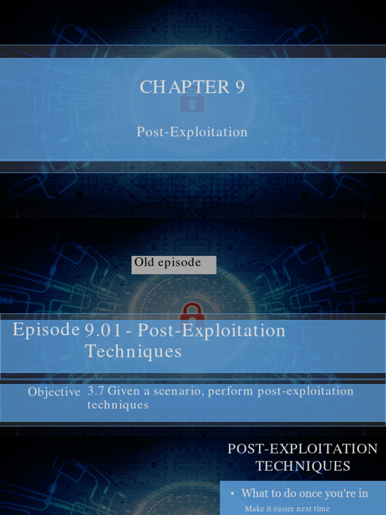 Chapter 09_Post Exploitation_Handout | PDF