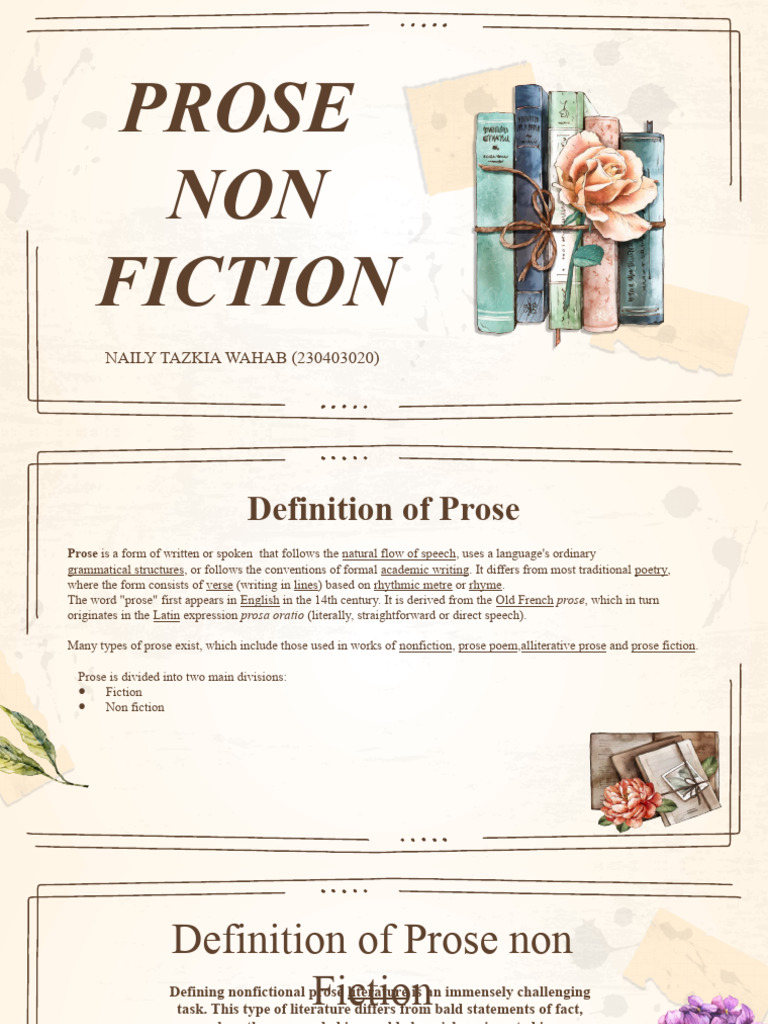 Literature Prosa | PDF | Prose | Non Fiction