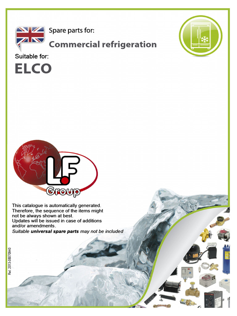 Commercial Refrigeration ELCO - LF | PDF | Components | Mechanical ...