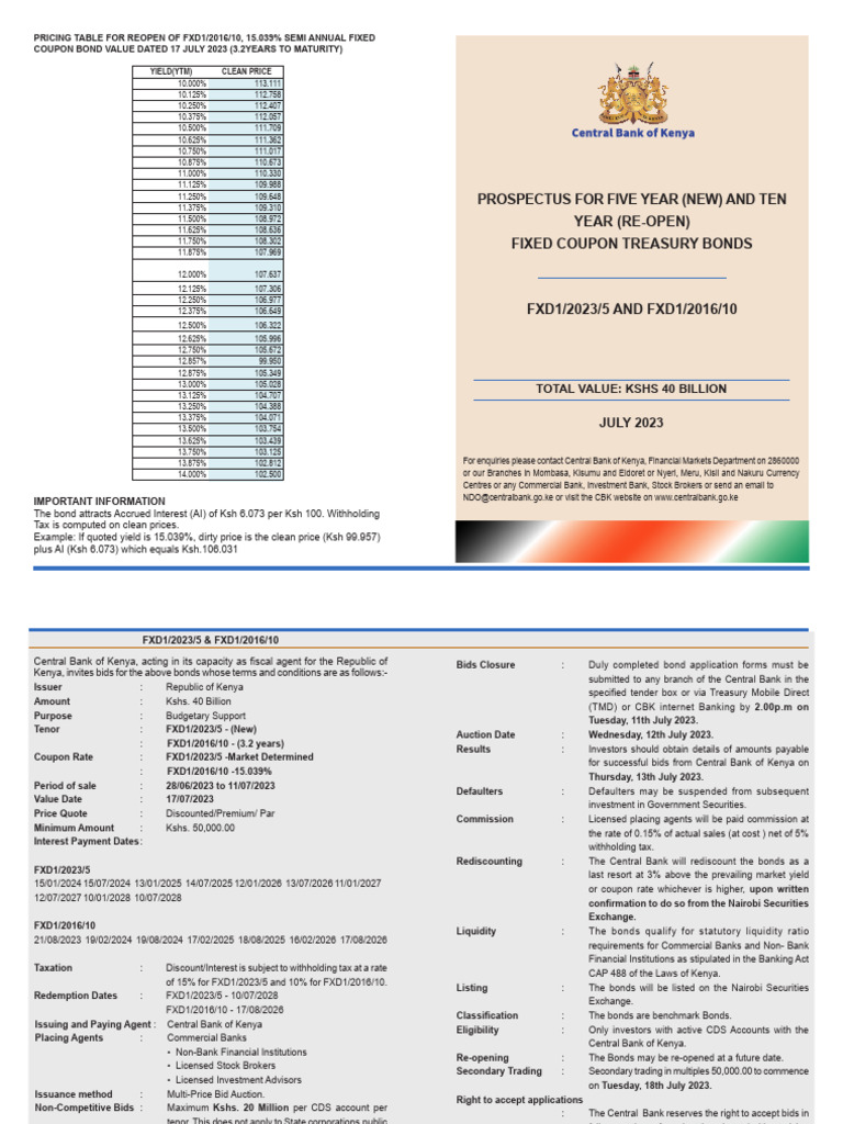July 2023 FXD1-2023-005 and FXD1-2016-010 Dated 17.07.23 | PDF | Bonds ...