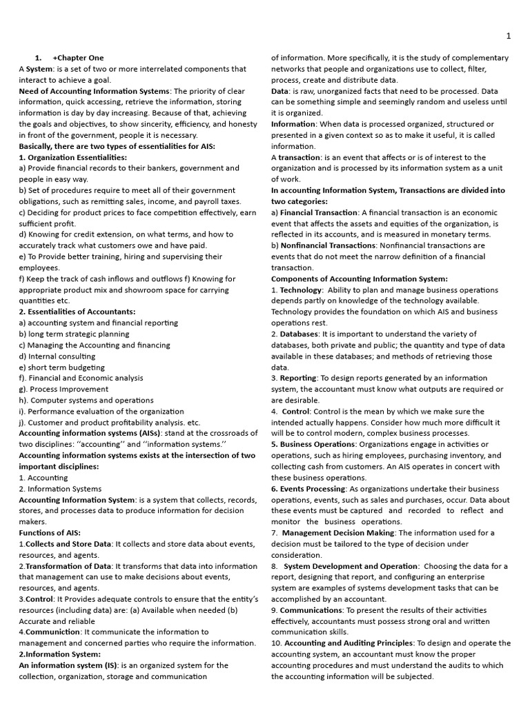 Accounting And Accounting Information System Pdf Databases Enterprise Resource Planning