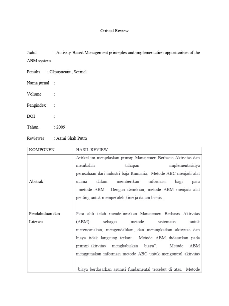 Prinsip dan Peluang Implementasi ABM | PDF | Pengelolaan Keuangan ...