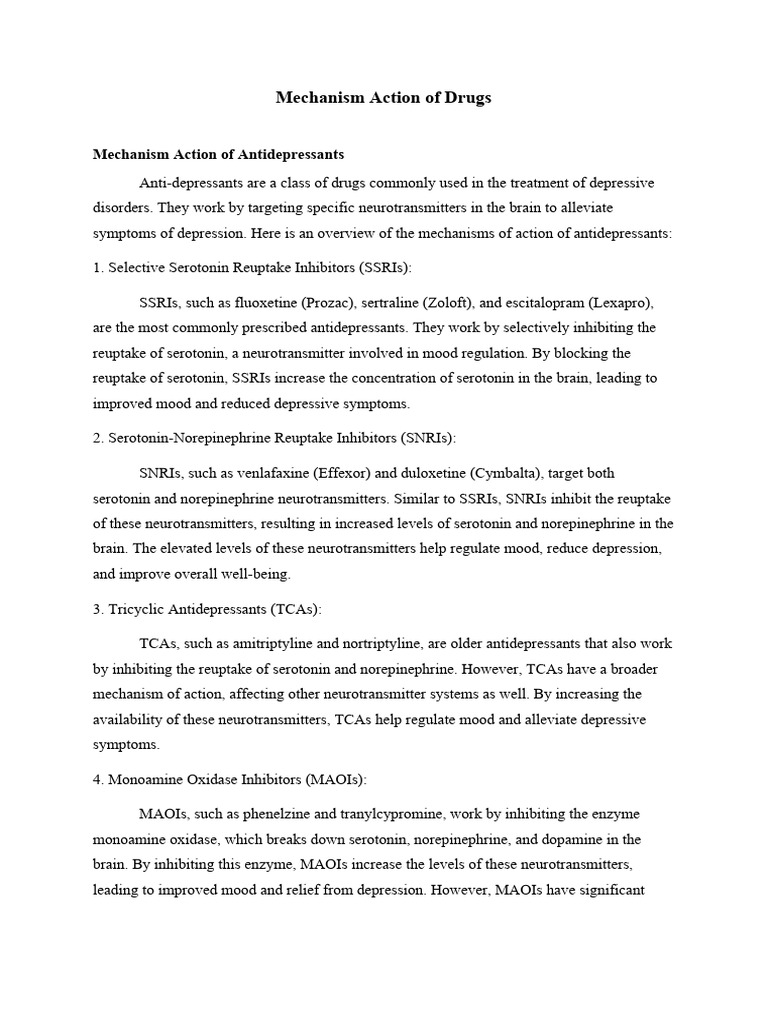 Mechanism Action of Drugs | Download Free PDF | Atypical Antipsychotic ... Mechanism Action of Drugs | Download Free PDF | Atypical Antipsychotic ...