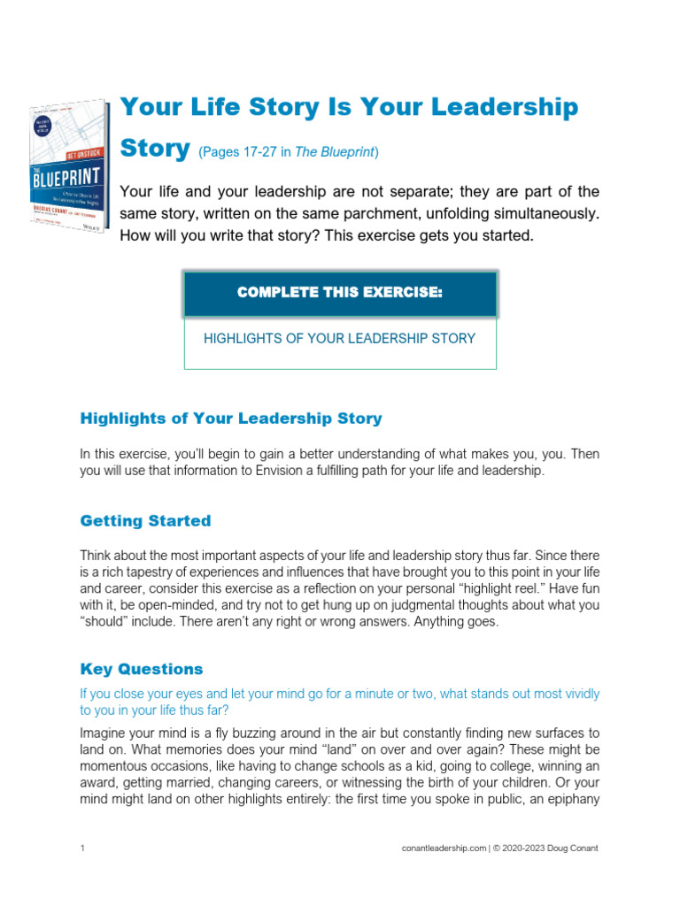 Exercise 1 - Your Leadership Story | PDF