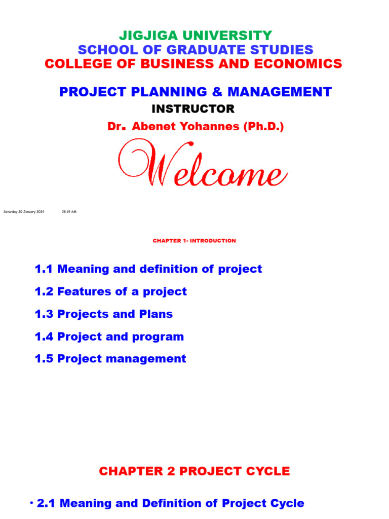 Chapter 1 Introduction | PDF | Goal | Project Management